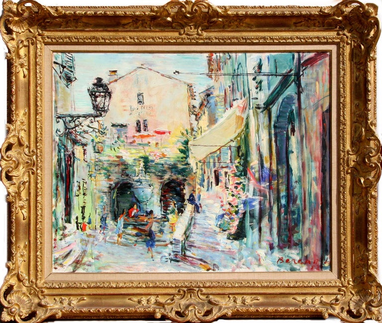 Dimitrie Berea - St. Paul de Vence, Large Impressionist painting by ...