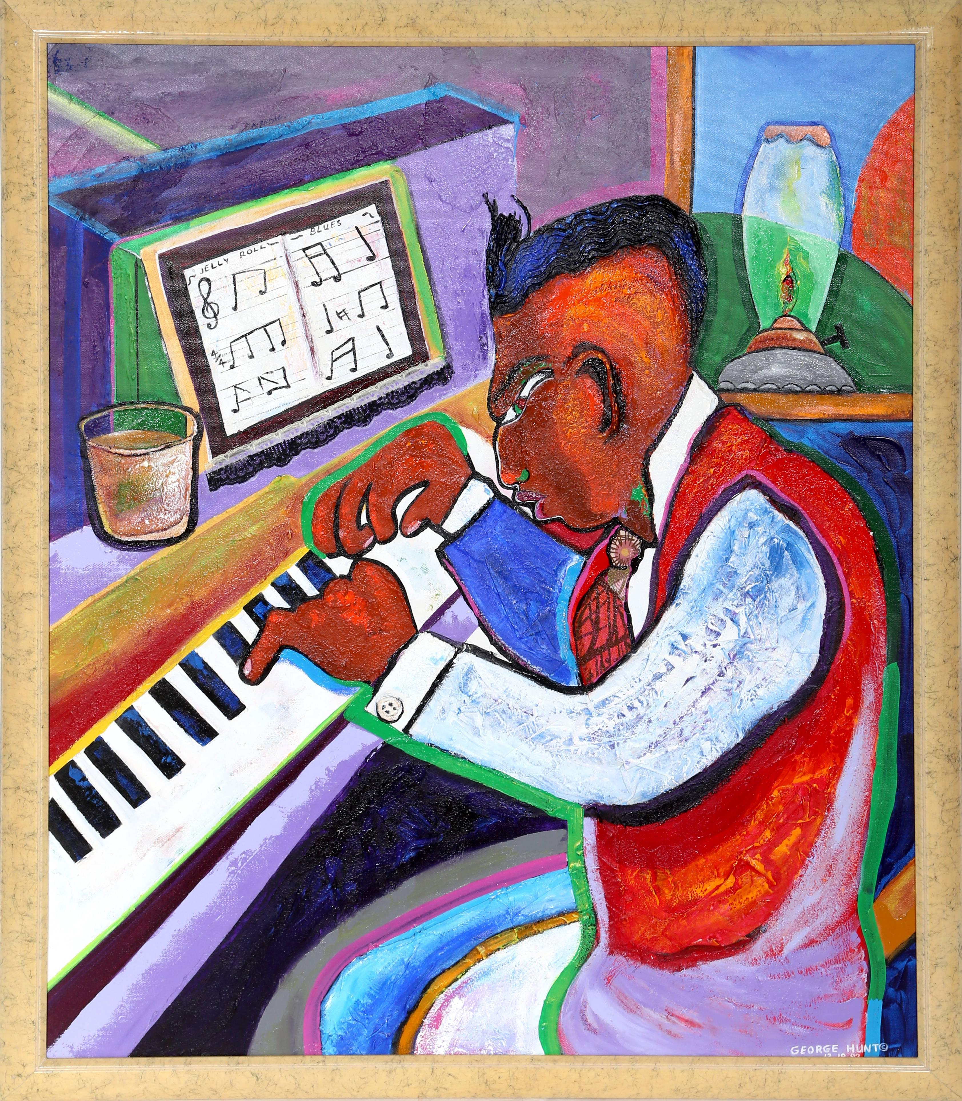 George Hunt - Jelly Roll Morton at 1stDibs | george hunt art for sale ...