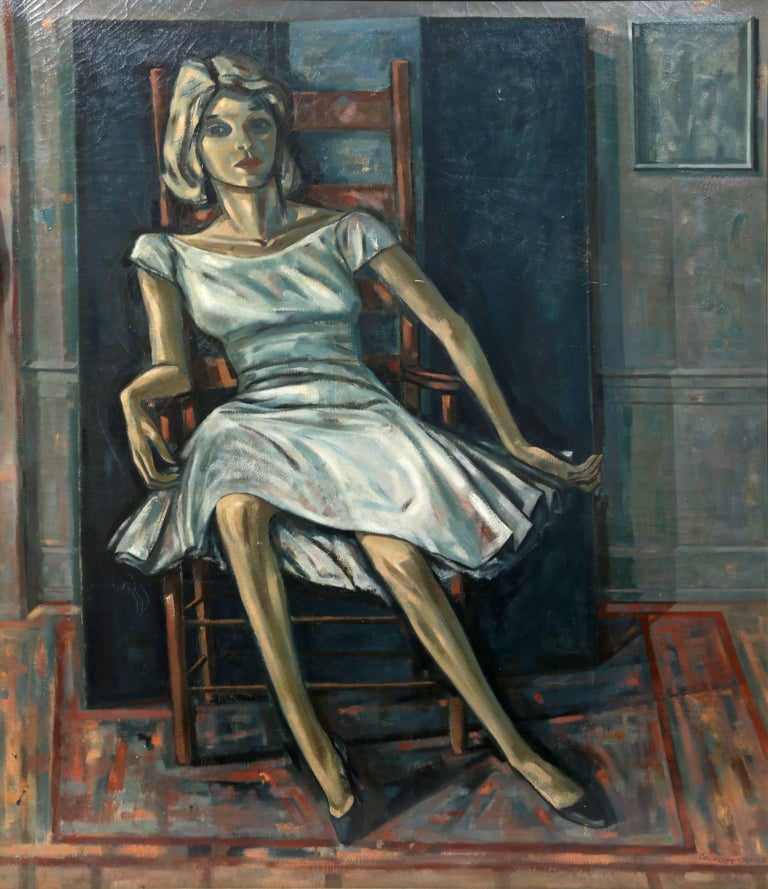 Edith Varian Cockcroft - Girl in a White Dress For Sale at 1stDibs