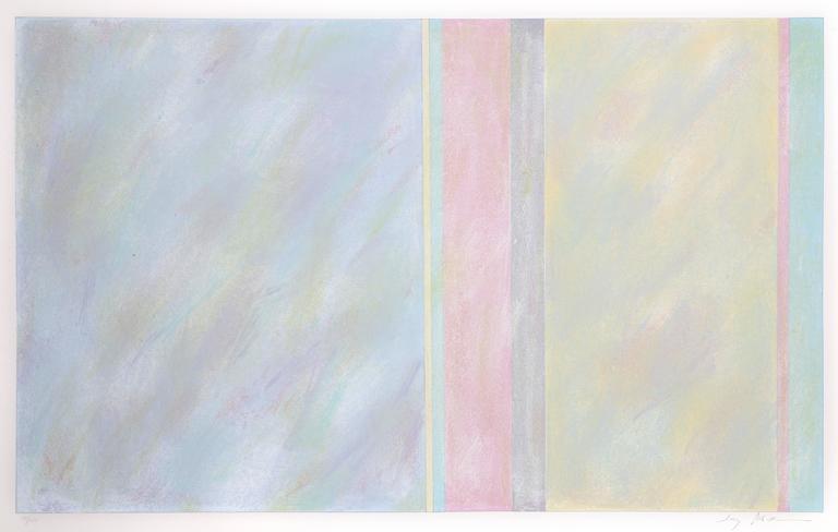 Jay Rosenblum - Striped Abstract in Pastel Colors, Lithograph by Jay ...