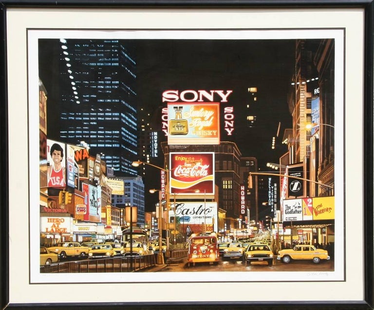 Ken Keeley - Ken Keeley, « Time Square Night (Eternity) » Sérigraphie ...