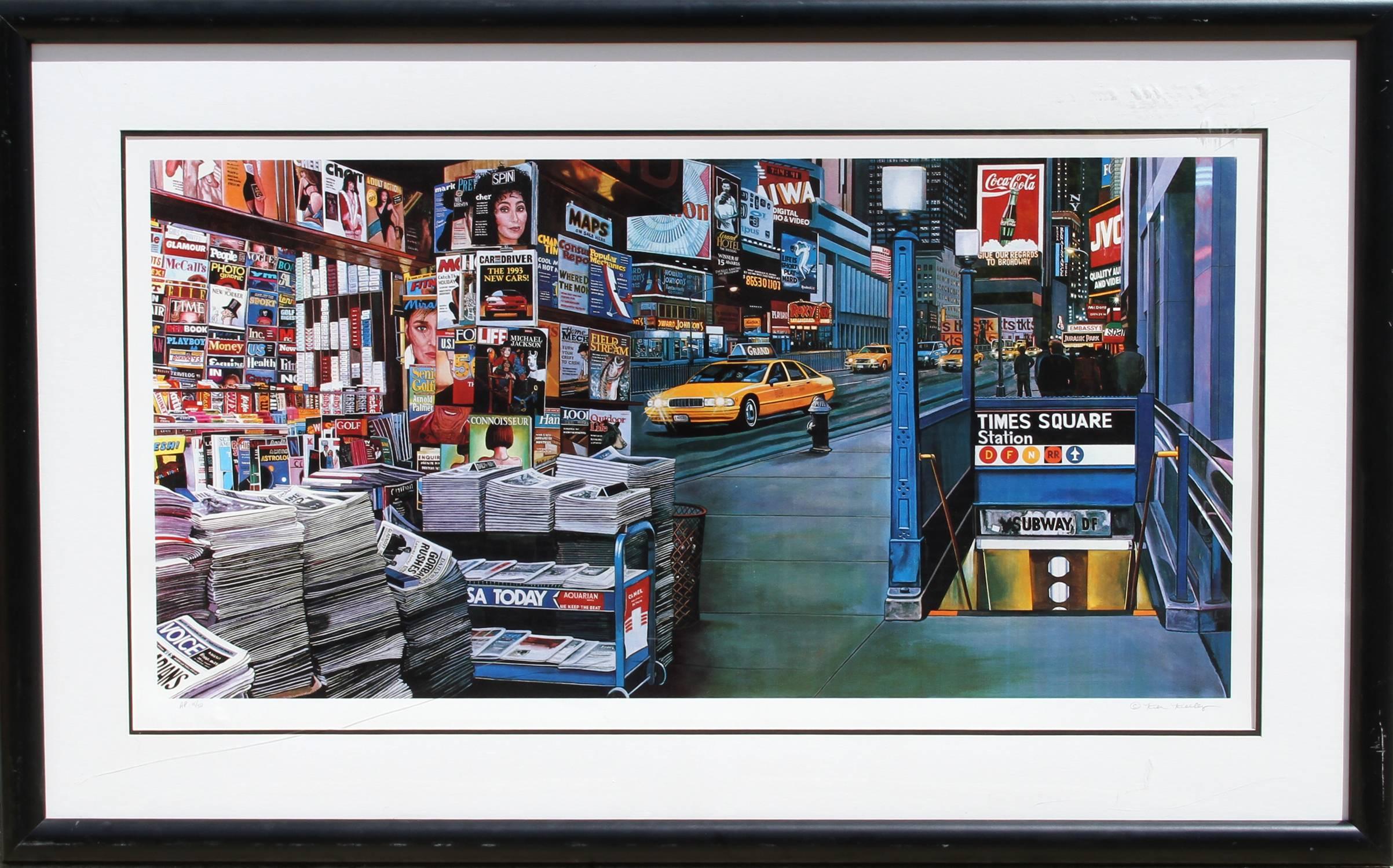 Ken Keeley - Ken Keeley, "Times Square Station, " Serigraph, circa 1990 ...