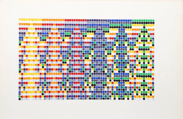 David Roth - David Roth, Abstract Painting on Graph Paper, 1971 For ...