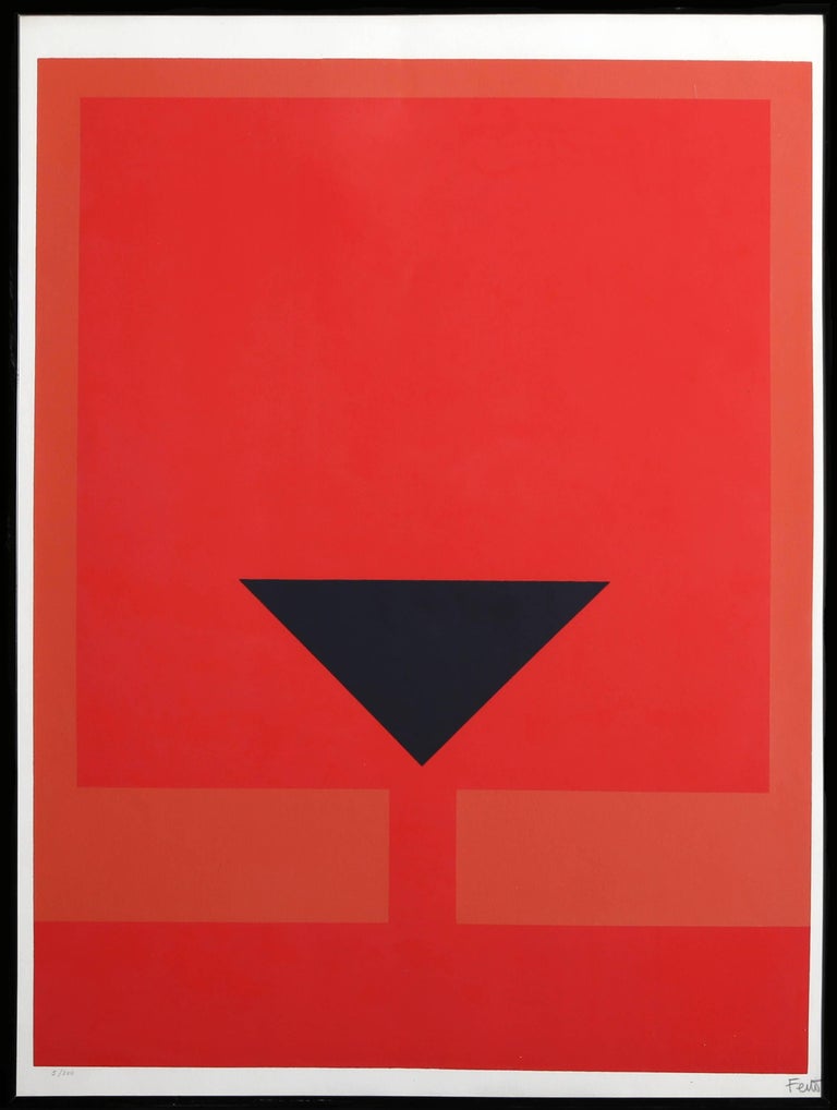 Luis Feito López - Black Triangle For Sale at 1stDibs