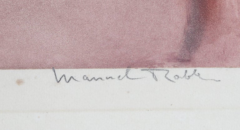 Manuel Robbe - "La Maison aux Volets Verts," Etching with Aquatint ...