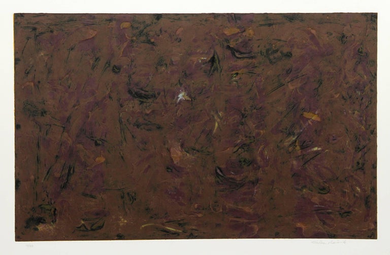 Milton Resnick - Brown Abstract Expressionist etching For Sale at 1stDibs