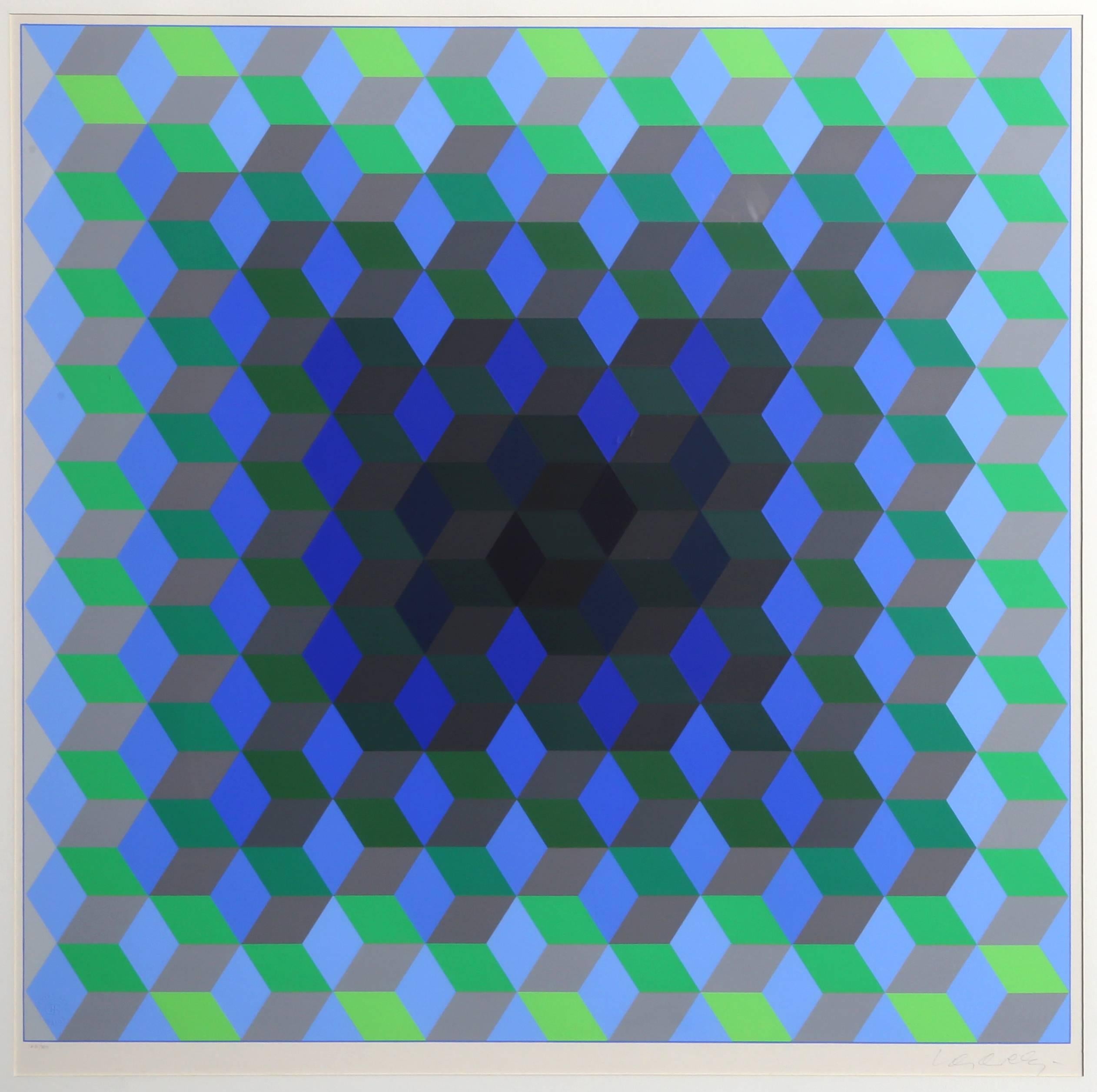 Victor Vasarely - Hommage a La Hexagone at 1stDibs