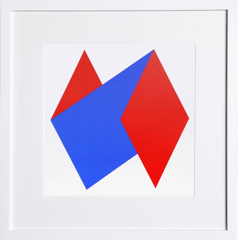 Bob Bonies - Untitled - Composition in Blue and Red V at 1stDibs
