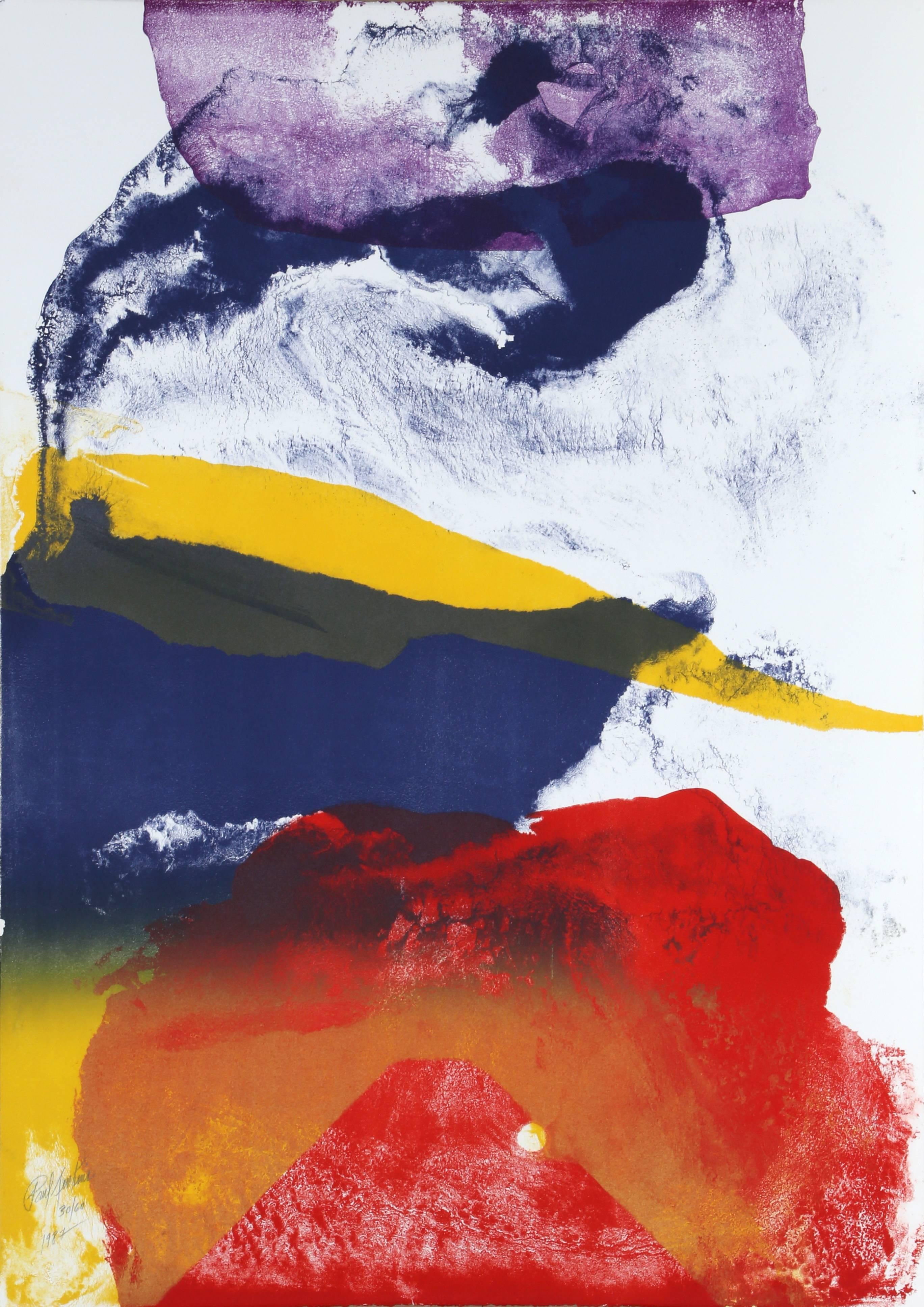 Paul Jenkins - Large Colorful Abstract Lithograph by Paul Jenkins at ...