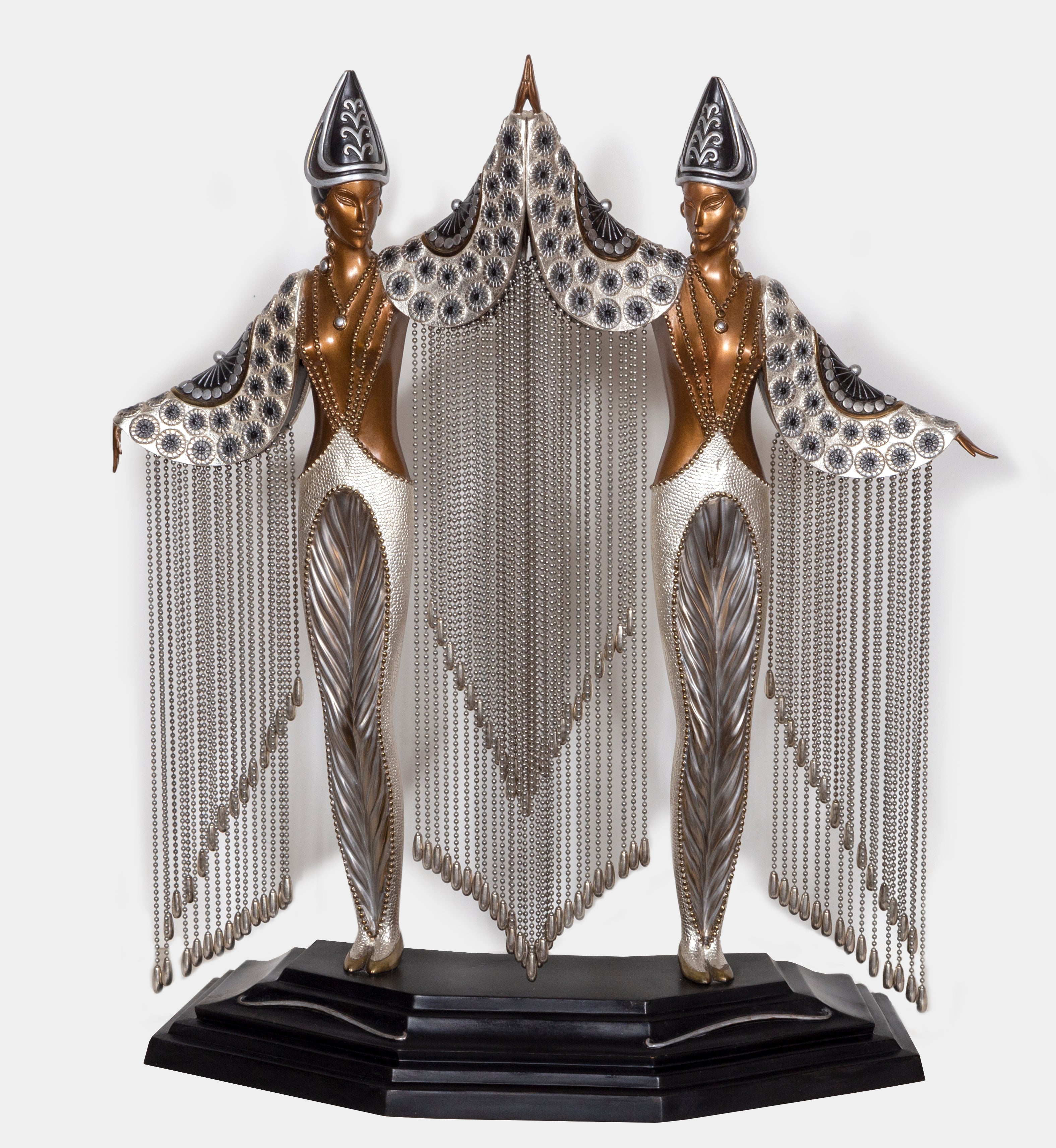 Erté - ERTE "THE GLOBE" 1985, RARE SIGNED AND NUMBERED BRONZE SCULPTURE ...