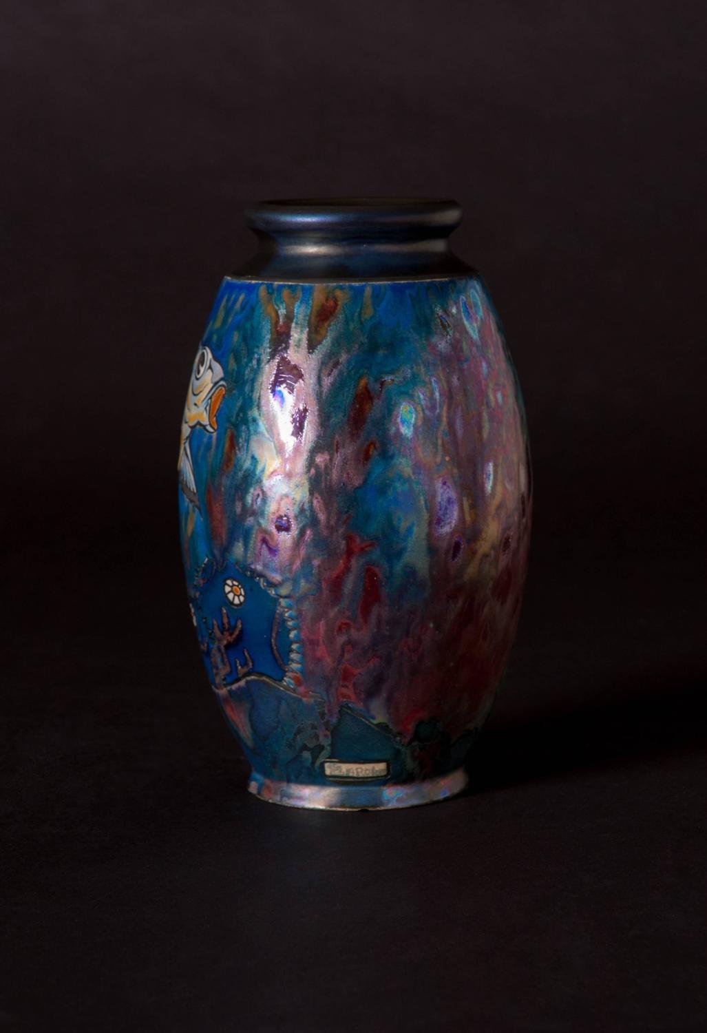 Jean Barol - Koi Vase For Sale at 1stdibs