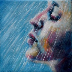 Ken Mabrey - Subway Riders, Figurative Abstract Oil Painting, Painting ...