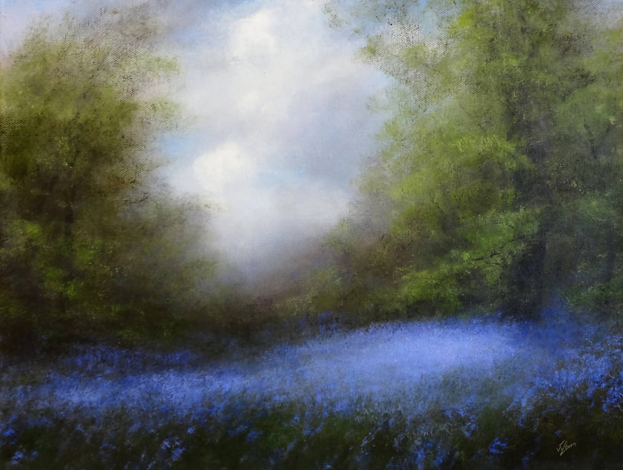 Judith Levin - Bluebells and Sky at 1stDibs