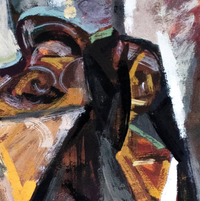 Romeo Villalva Tabuena - Seated Woman, Modern Art, Tempera on Paper ...
