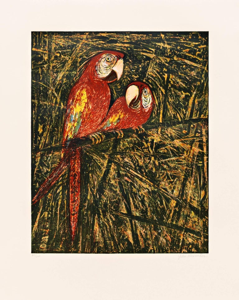 John Alexander - Untitled (Parrots) For Sale at 1stDibs