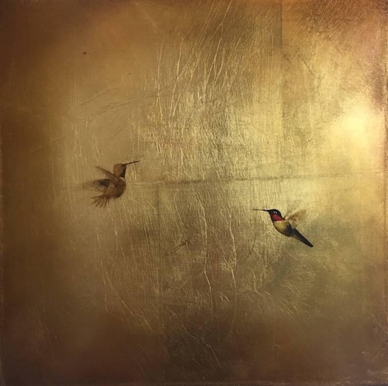Carolyn Reynolds - Hummingbirds in Golde Sky IV at 1stDibs