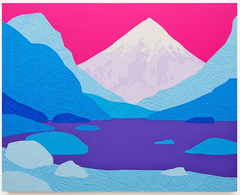 David Wightman - "Olympia" Mixed Media Mountain Scene by David Wightman ...