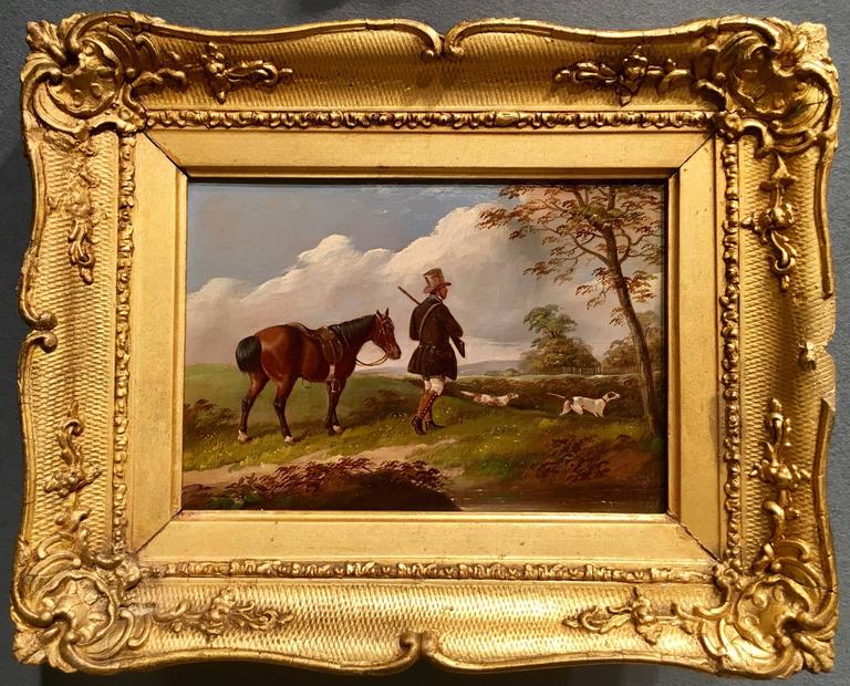 Henry S. Cottrell - Hunter out with his dogs, pony in an English ...
