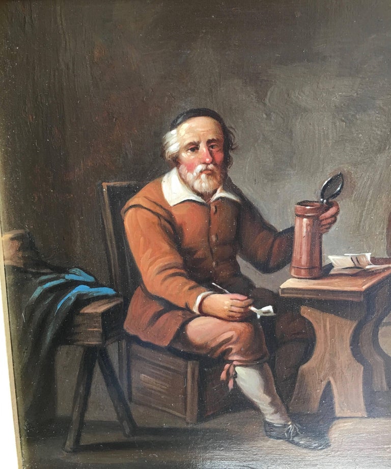Unknown - 17th century style Dutch figure drinking from a Stein in a ...