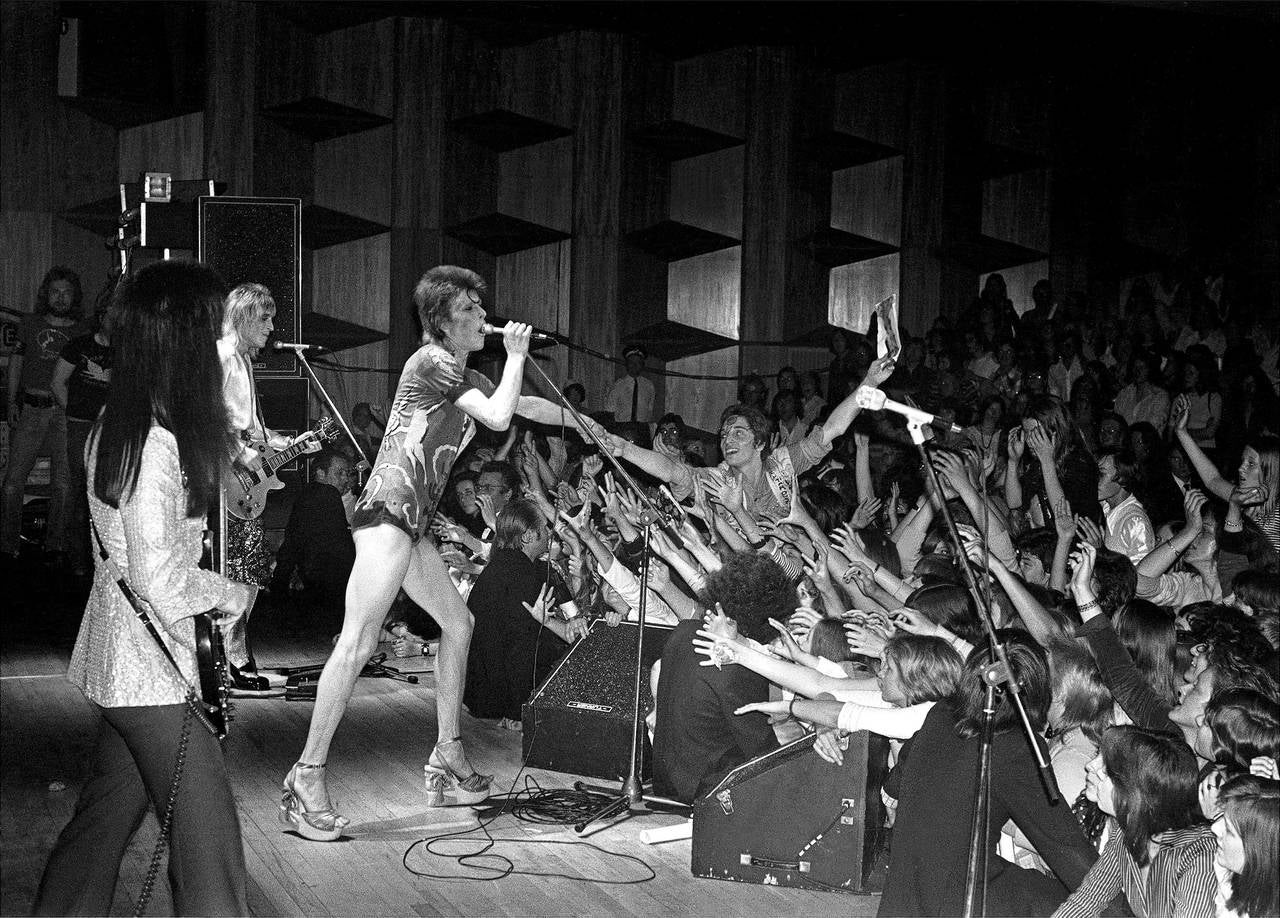 Mick Rock - Bowie Reaching into Crowd, Photograph: For Sale at 1stdibs