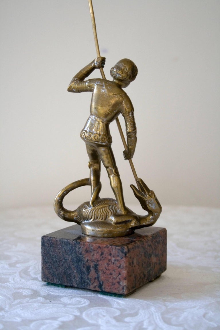 Gustave Gurschner - Hl. Georg mit Lanze (Holy George with lance) For ...