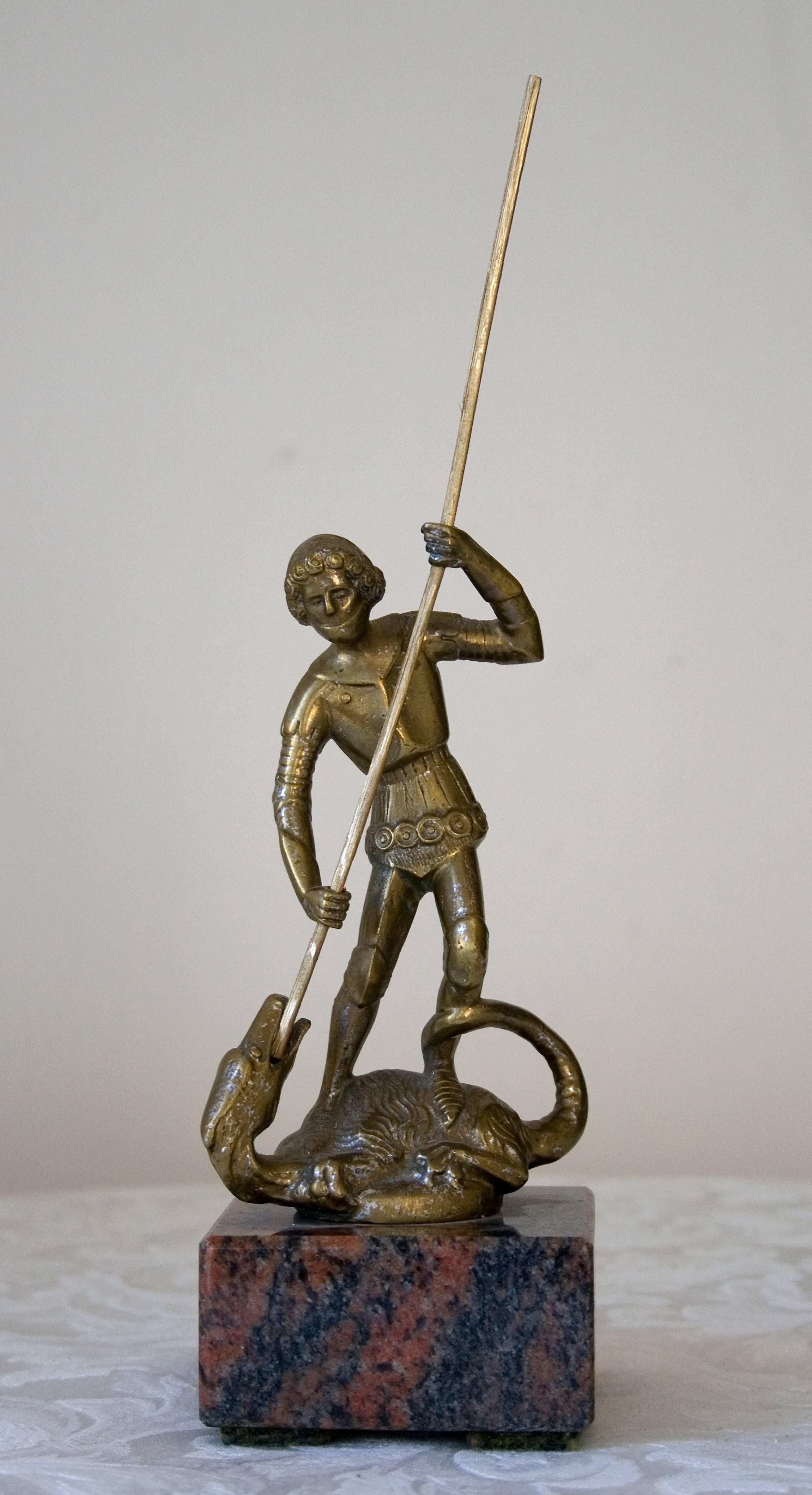 Gustave Gurschner - Hl. Georg mit Lanze (Holy George with lance) For ...