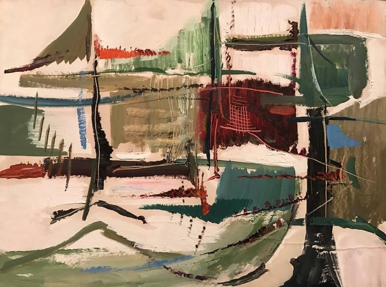 Derrick Latimer Sayer - 1970's British Abstract Oil Painting - Listed ...