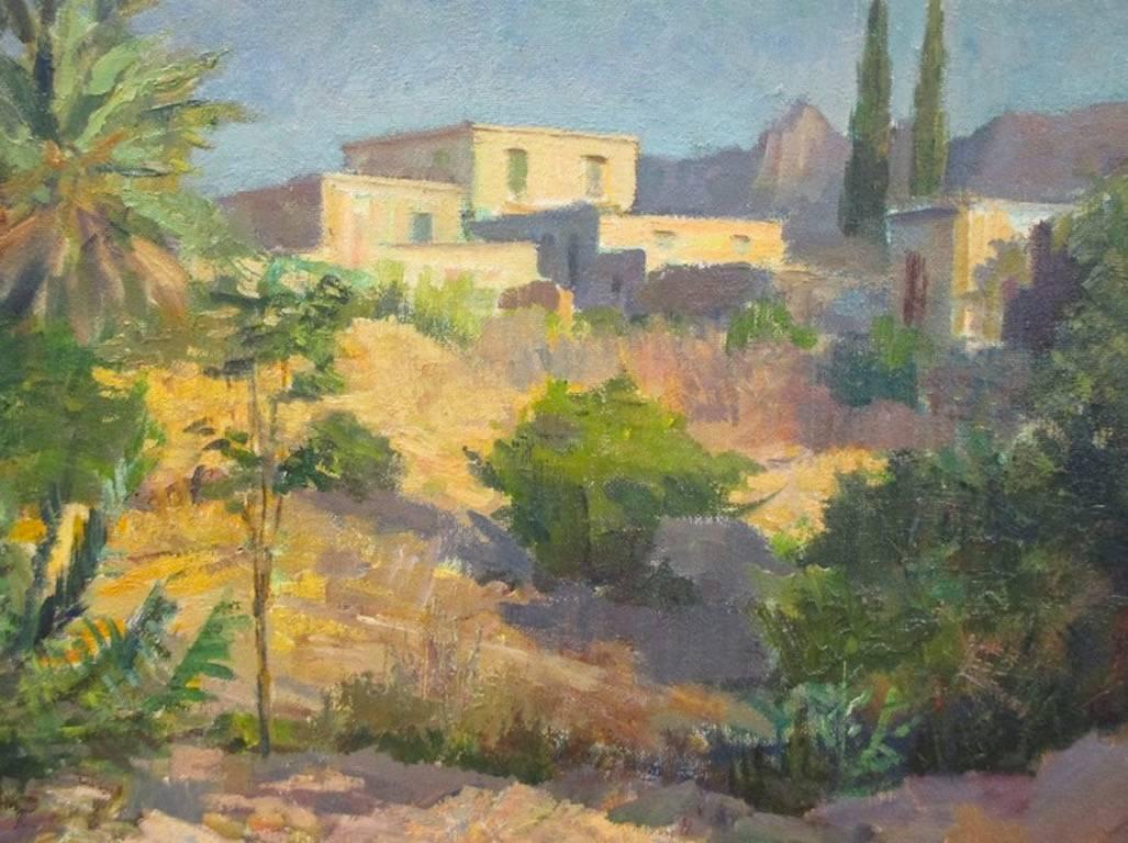 Unknown - Beautiful Greek Landscape with Villa Oil Painting at 1stDibs ...