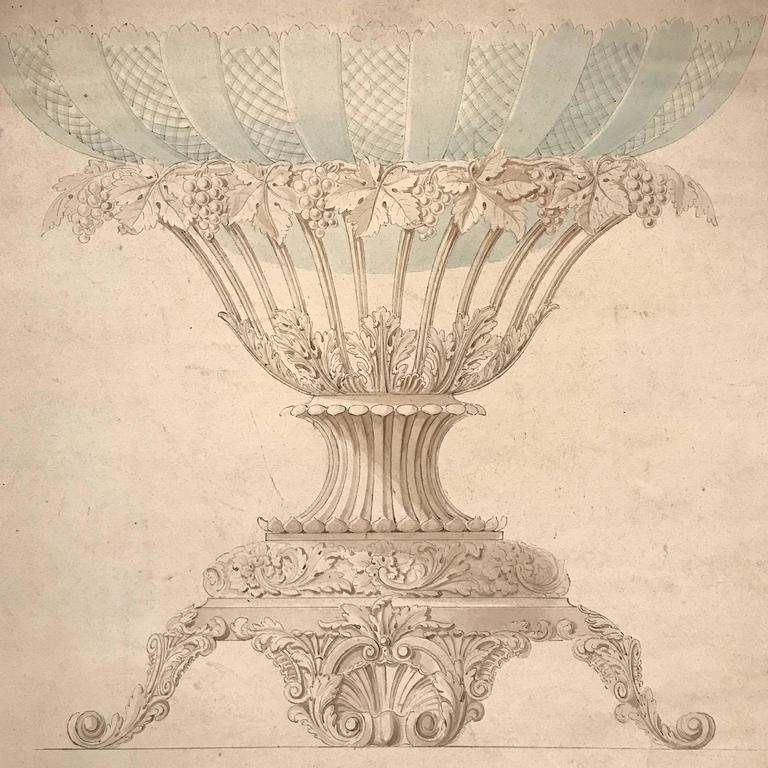 Unknown - Fine 18th Century French Rococo Drawing Jardiniere Wine ...