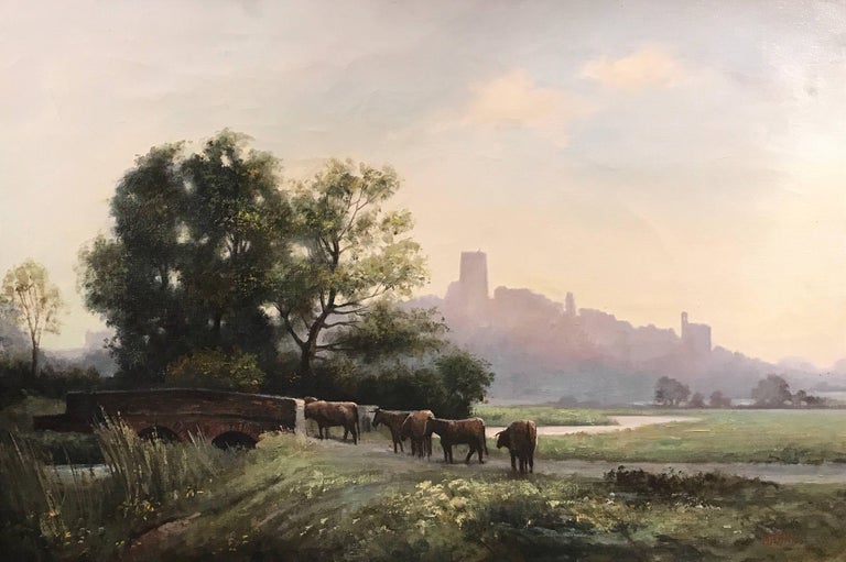 Michael Jeffries - Windsor Castle Sunrise with Cattle in Landscape at ...