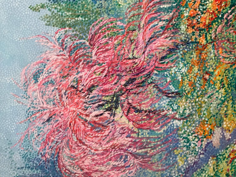 Jacqueline Gougis - La Jardin de Claude Monet, Giverny, Pointillist Oil ...