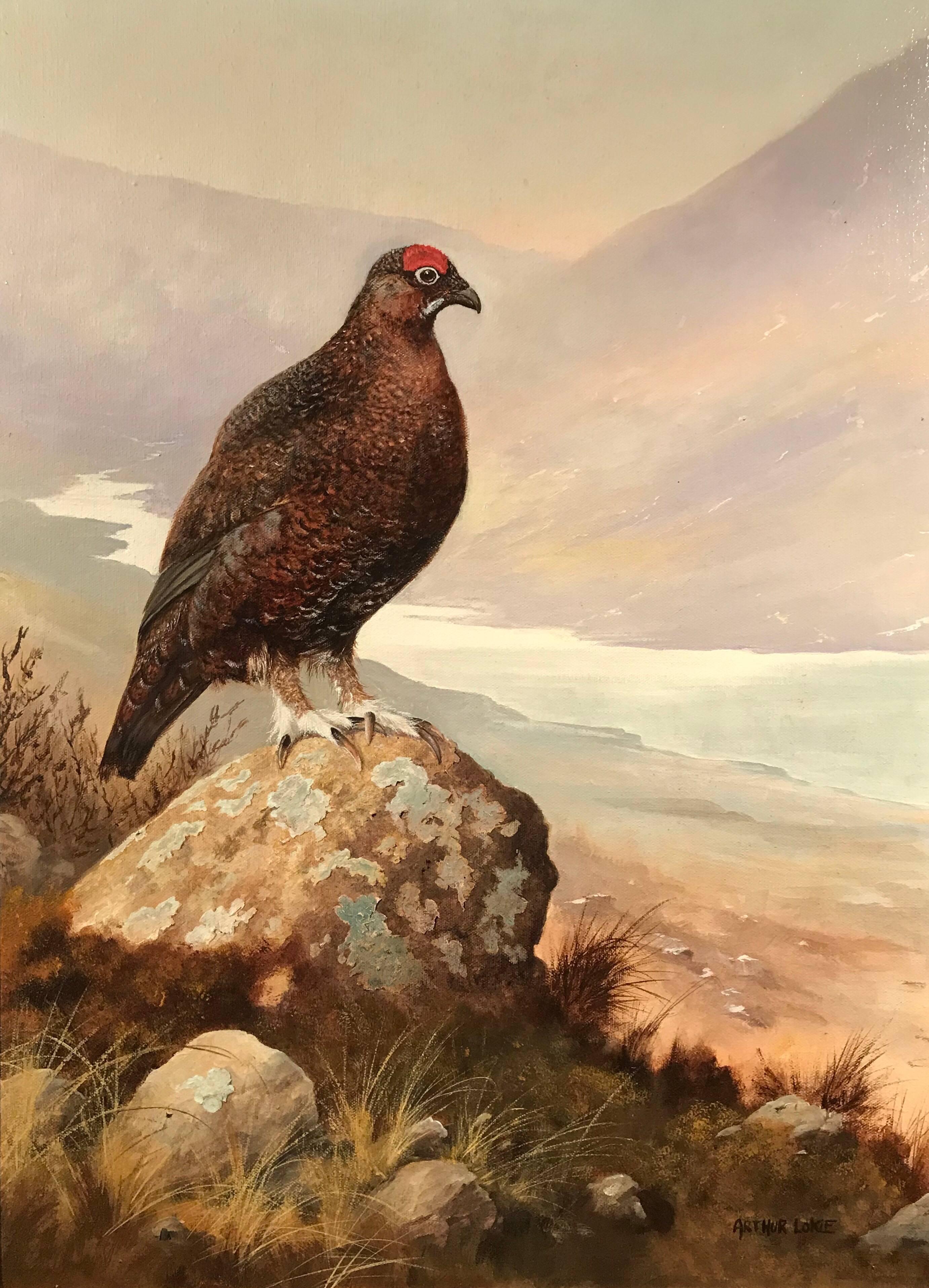 Arthur Lokie - Highland Grouse Scotland original signed oil painting at ...