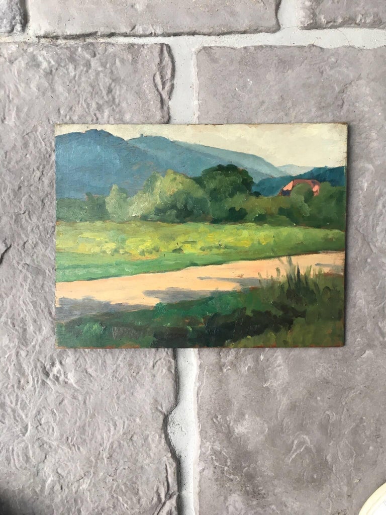 Unknown - 1930's French Provencal Countryside Oil Painting - Double ...