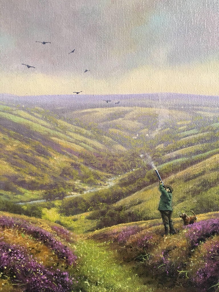 Donald Ayres - Shooting over the Yorkshire Moors, Signed Oil at 1stDibs