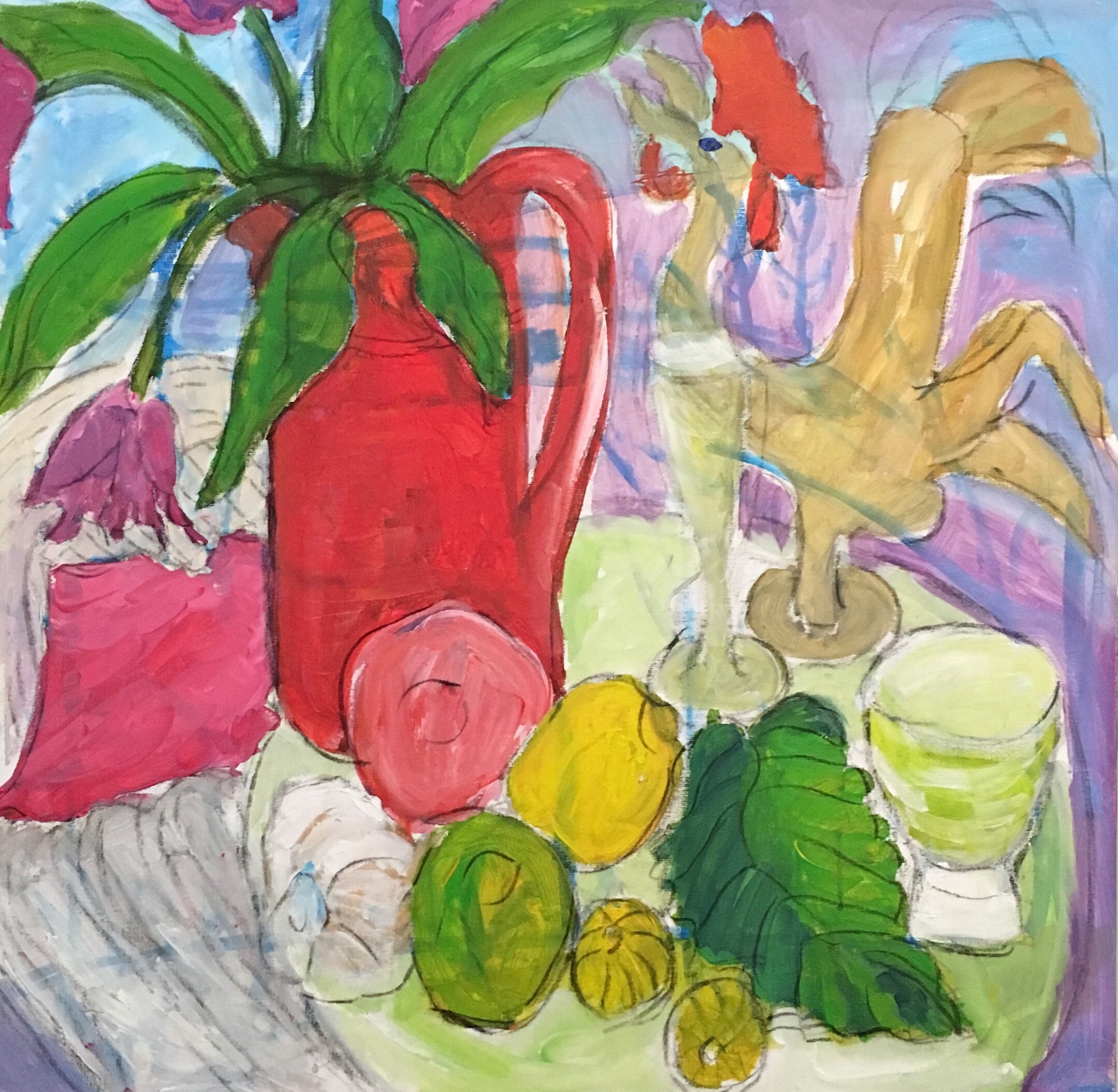 Pamela Cawley - Rolling Fields, Colourful Landscape, British Artist at ...