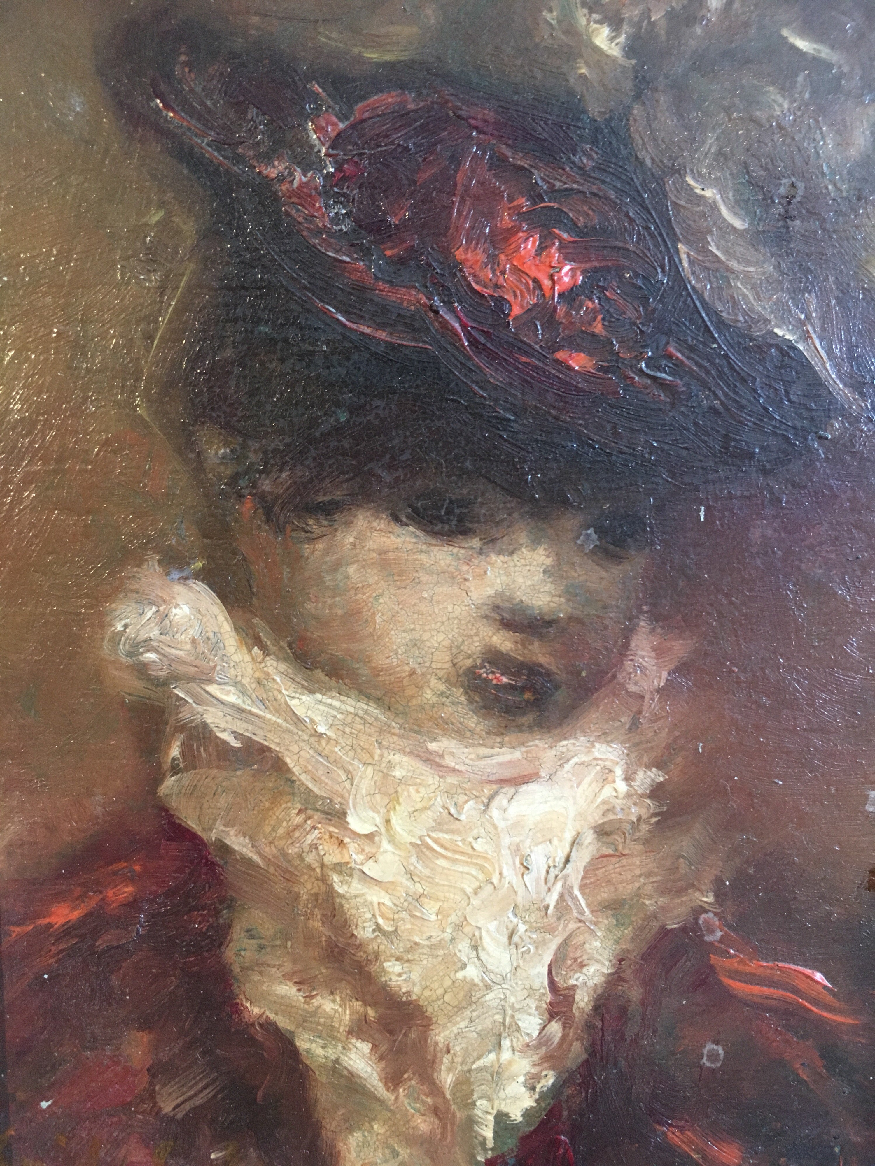 Unknown - Lady Mountbatten, 1920's Portrait Oil Painting on Canvas ...