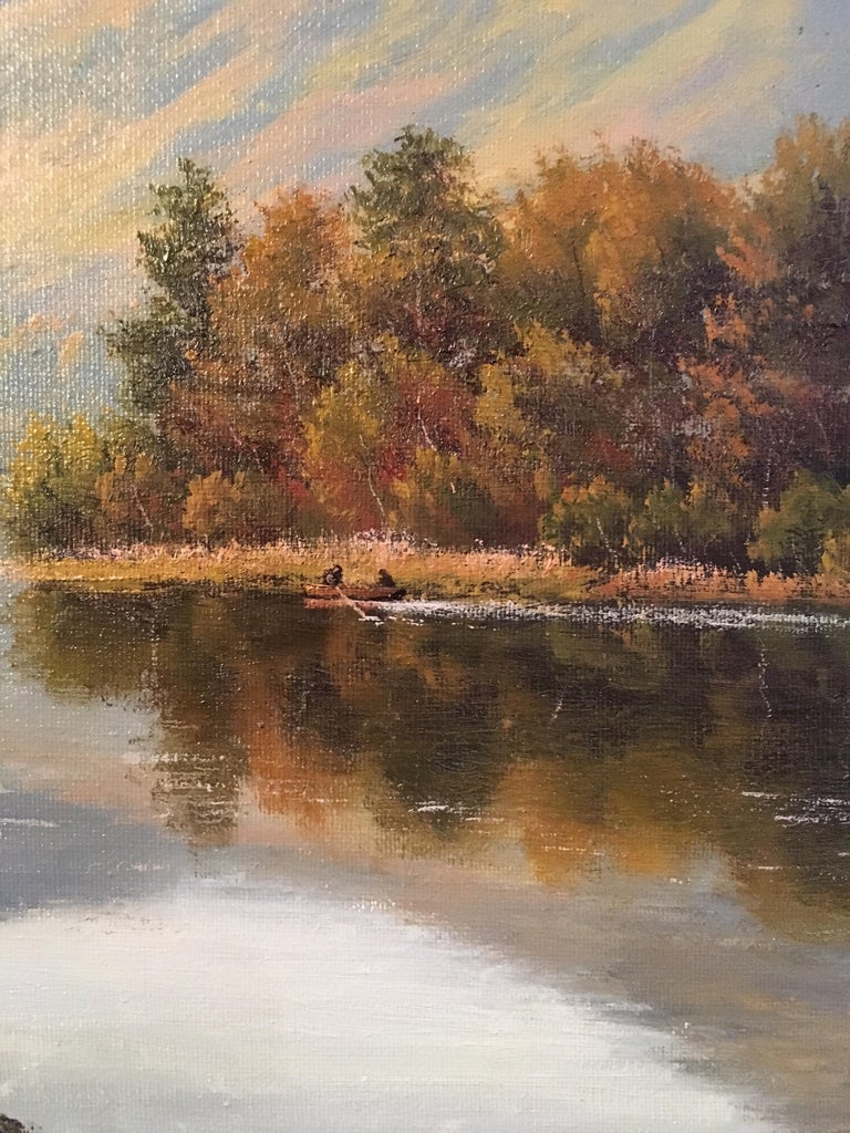 Peter McKay - Reflection on the Water, Large Fine Impressionist ...