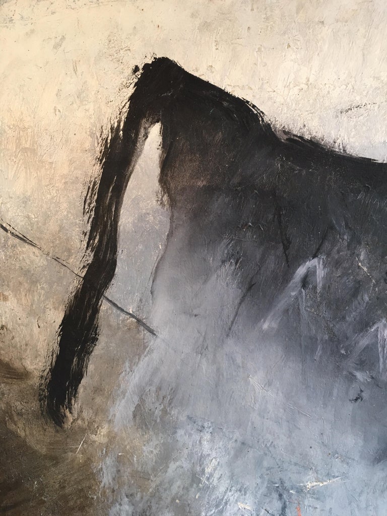 Franck Duminil - Dark Modern Abstract, French Artist, Original Oil ...