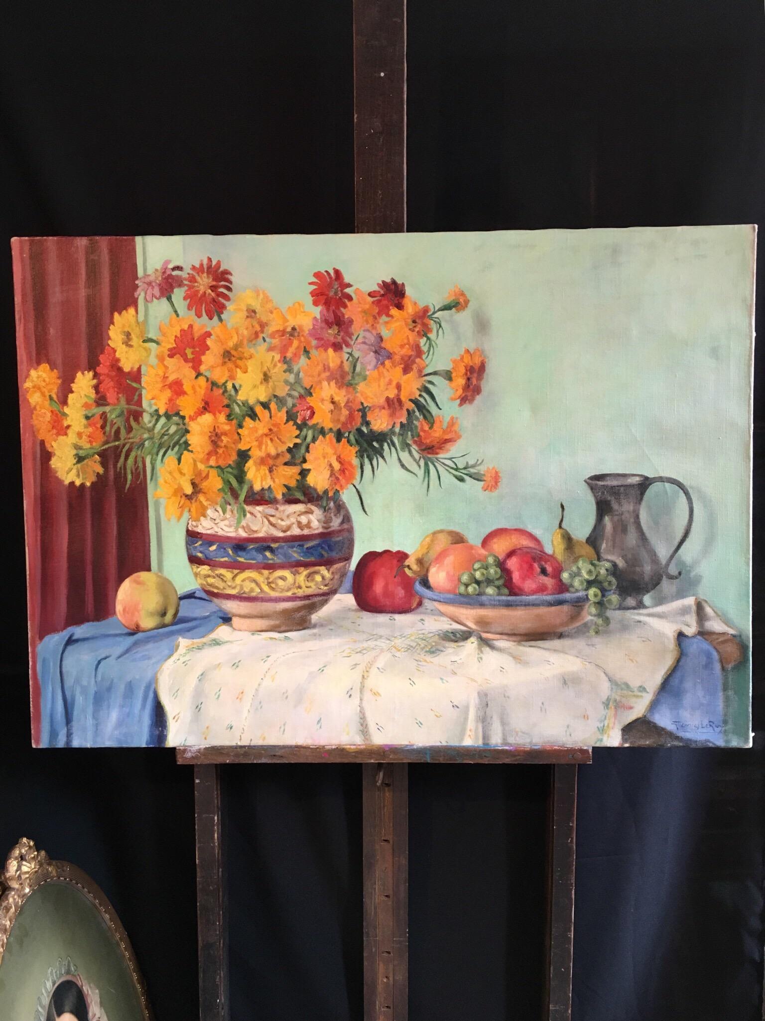 Georges le Roy - Still Life, Impressionist Oil, French Signed Original ...
