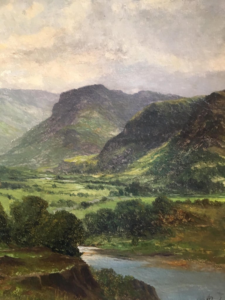 Victorian British - Cloudy Mountains, Victorian Landscape, Green ...