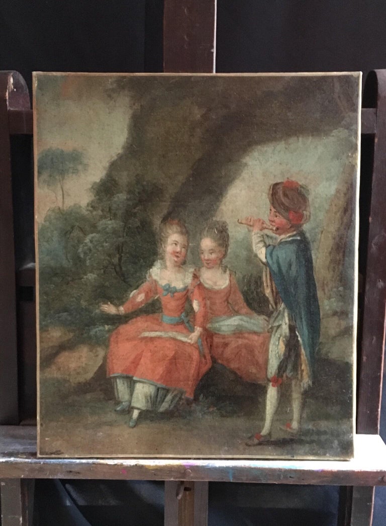French Rococo - 18th Century French Rococo Oil Painting - Children ...