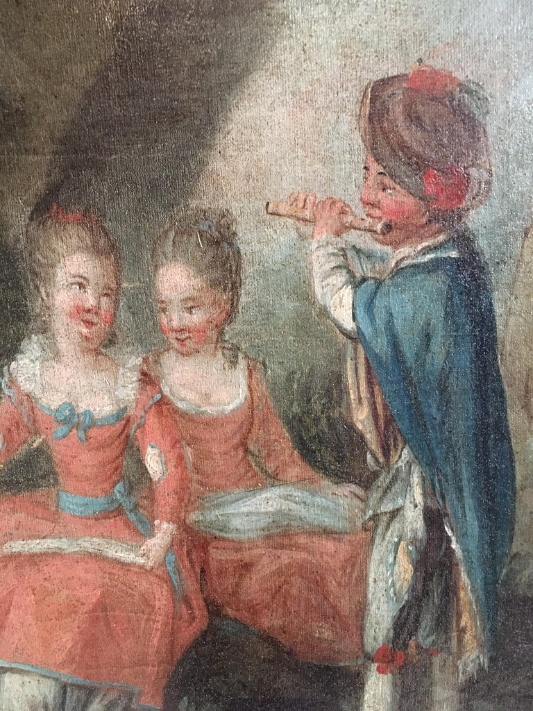 French Rococo - 18th Century French Rococo Oil Painting - Children ...