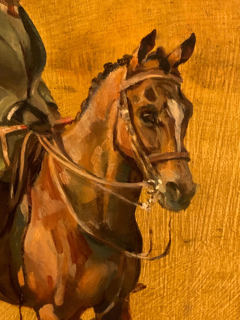 Joy Stanley Ricketts - Winston Churchill on Horseback signed oil ...