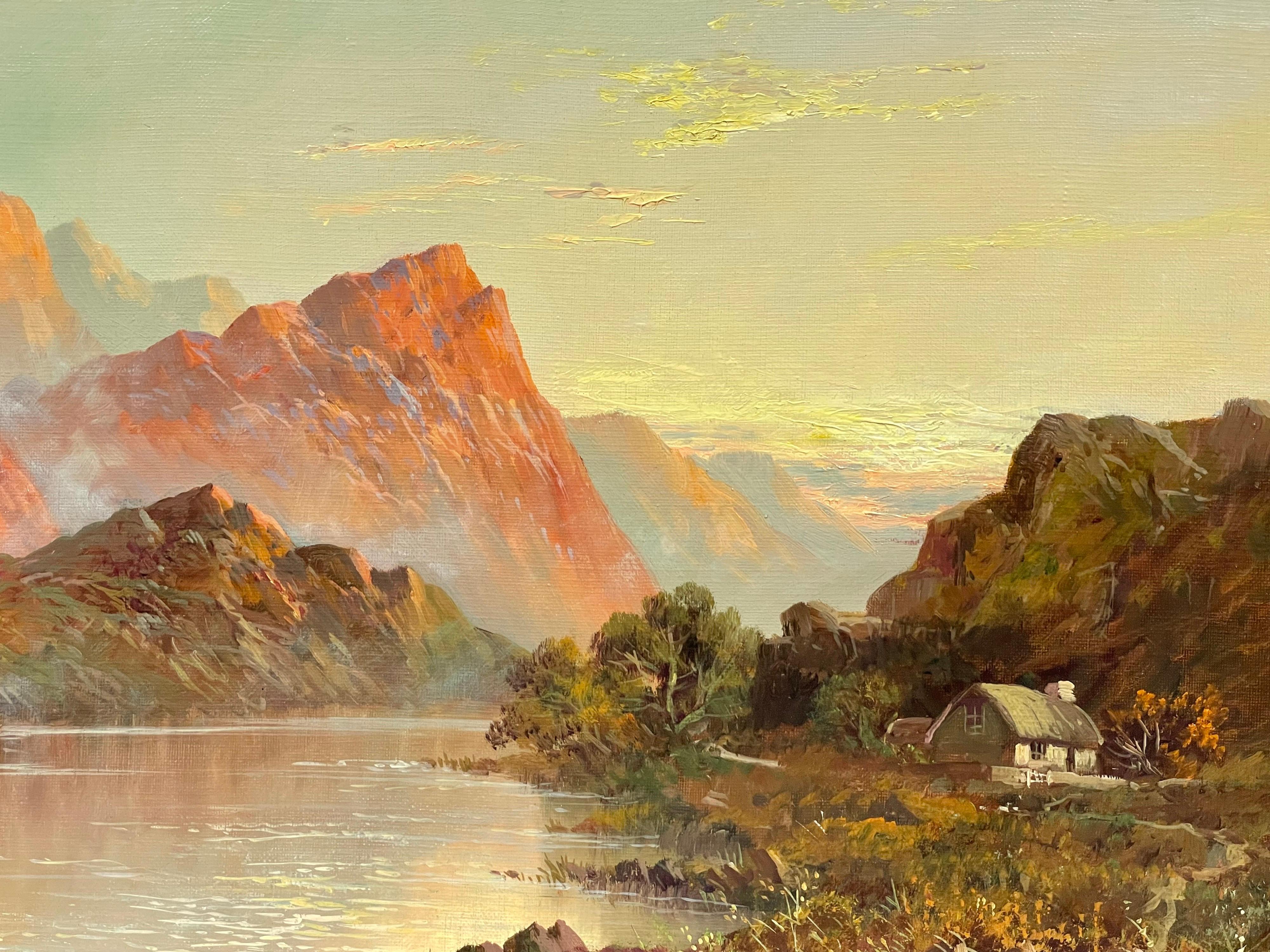 Francis E. Jamieson - Antique Scottish Highland Loch Etive at Sunset ...