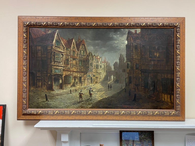 Frank Hider - English Civil War Period Street View under Moonlight Huge ...