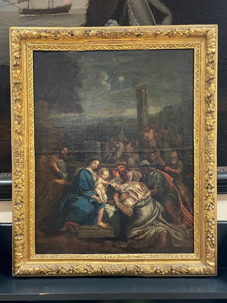 17th C Flemish - 1600's Flemish Old Master Oil Painting on Canvas The ...