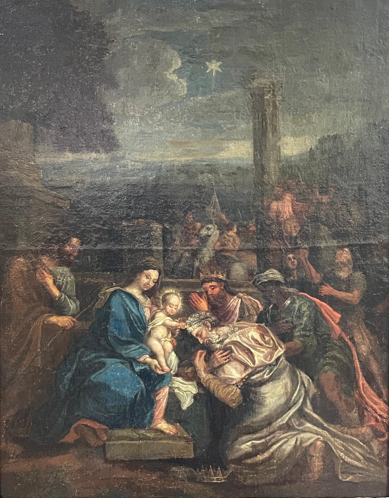 17th C Flemish - 1600's Flemish Old Master Oil Painting on Canvas The ...