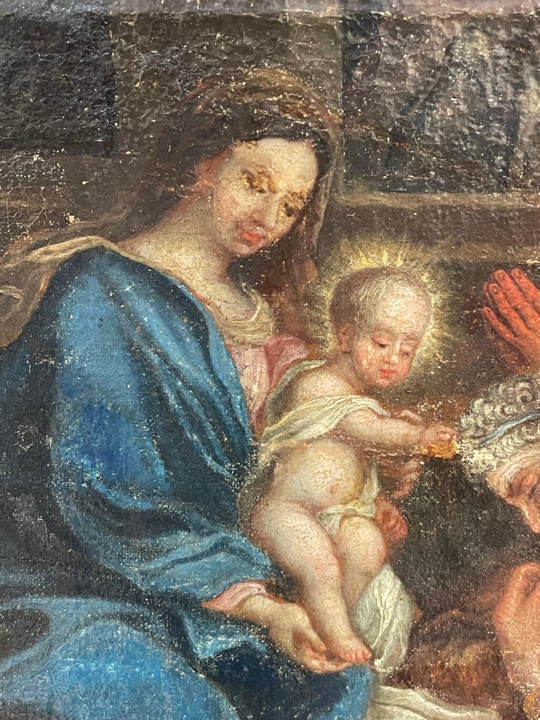 17th C Flemish - 1600's Flemish Old Master Oil Painting on Canvas The ...