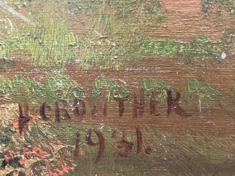 Henry Crowther - Antique English Dog Painting Portrait of a Collie Dog ...