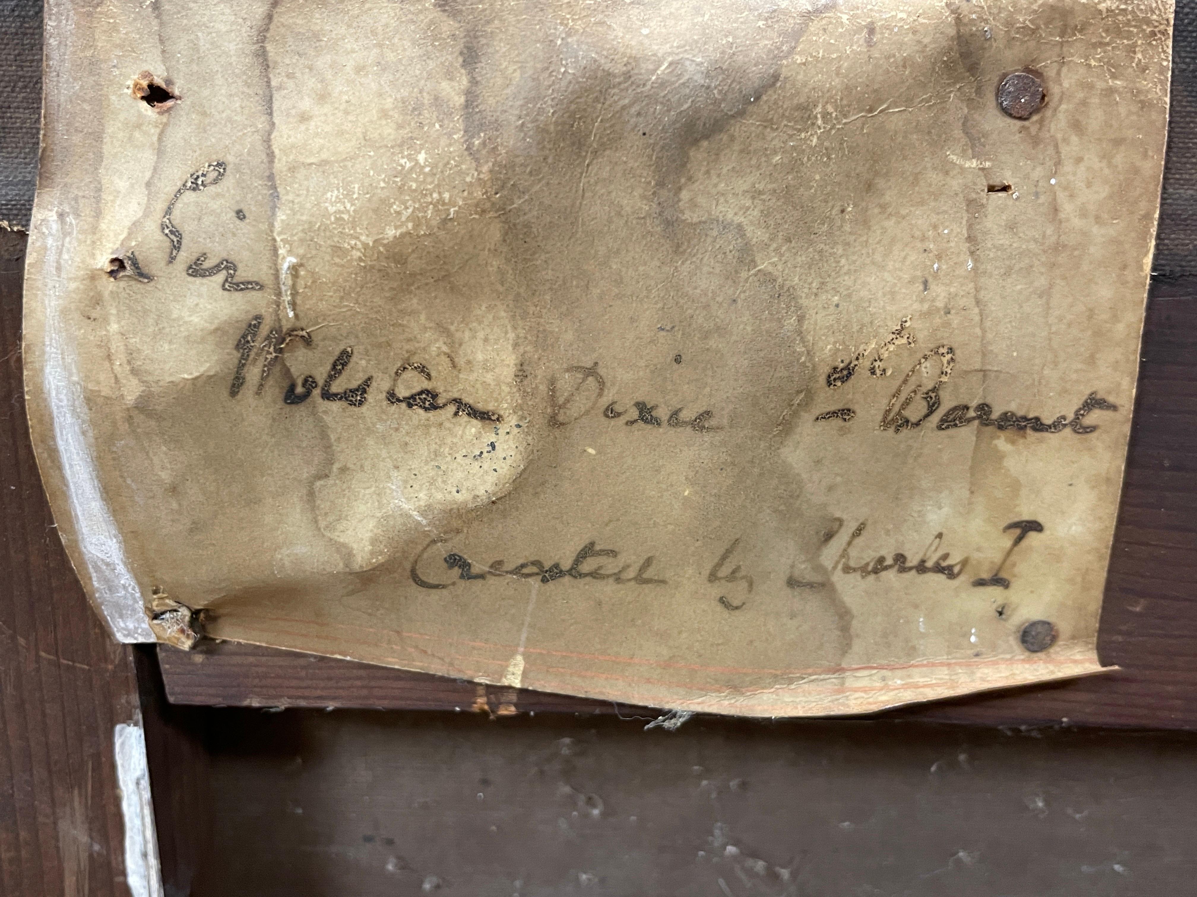 English Old Master - Huge 17thC English Oil Aristocratic Portrait of ...